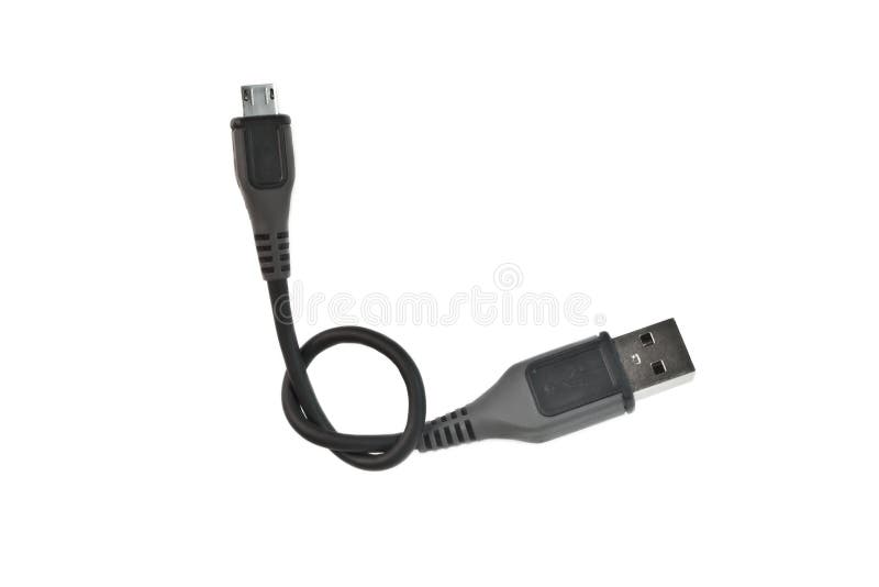 Tied in a knot USB-cable stock image. Image of shape - 30861013