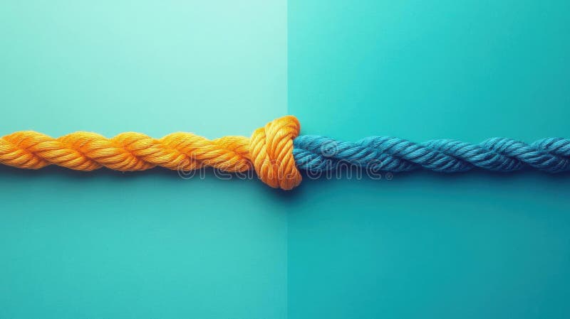 Tied Knots Symbolize Connection and Strength with Harmony Theme Stock ...