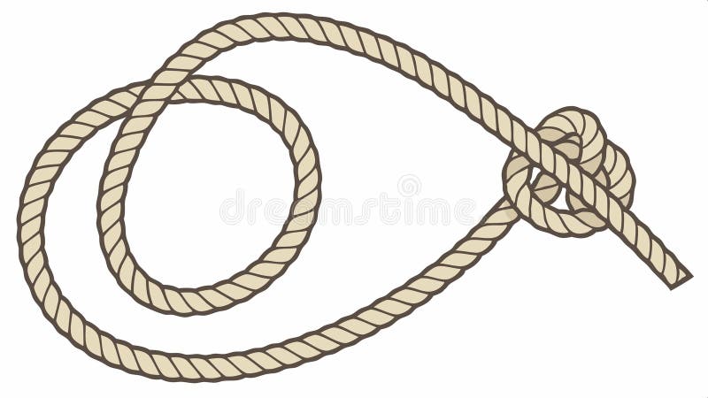 Tied Rope Knot, Secure Connection and Nautical Element Vector Design ...