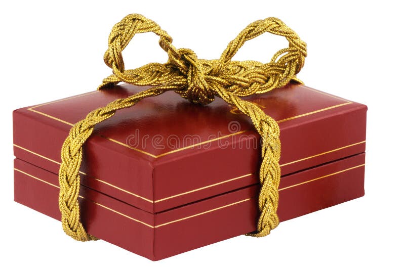 Tied up jewelry box stock photo. Image of golden, jewelry - 8976354