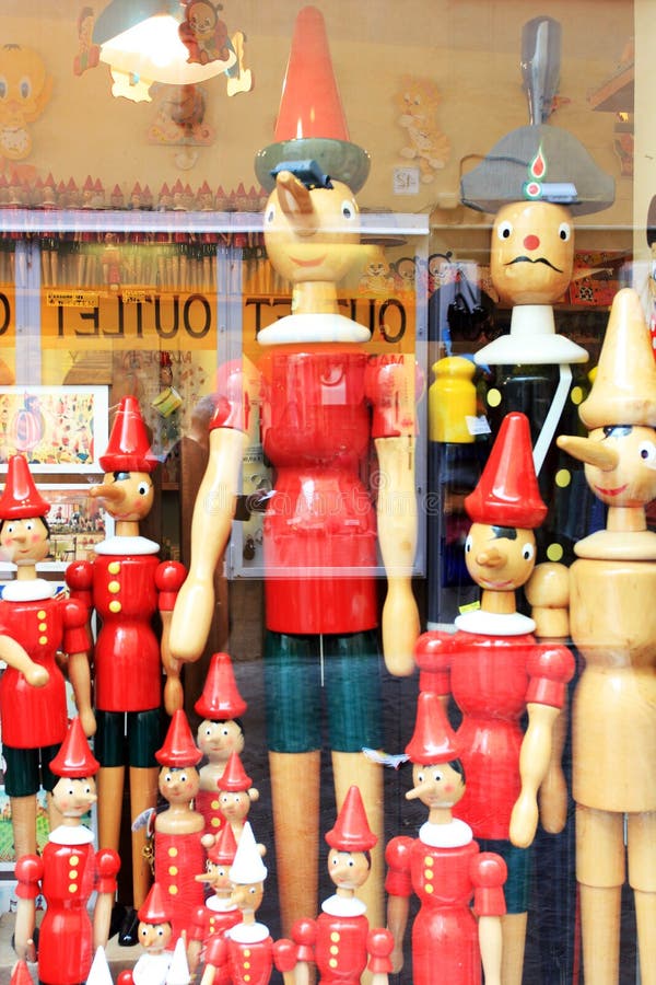 Tienda De Pinocchio En Roma, Italia Stock de ilustración - Ilustración ...