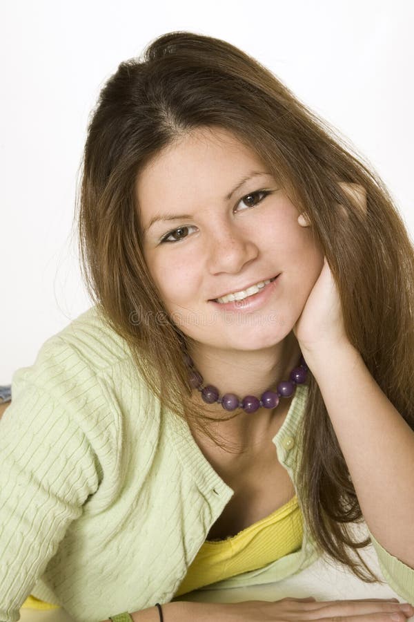 Tiener stock foto. Image of tiener, lang, jong, haar, portretten - 1412256