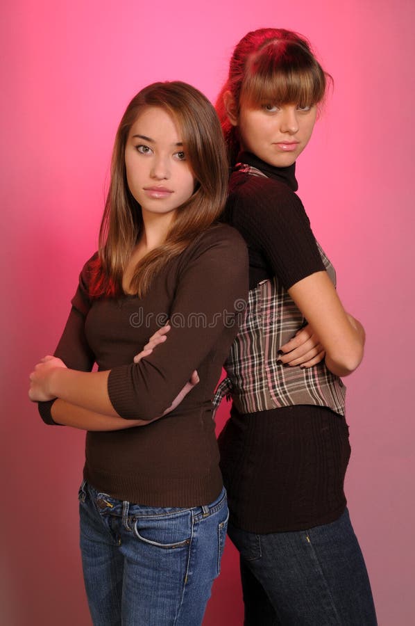 Tiener stock afbeelding. Image of brunette, haar, tiener - 7234351