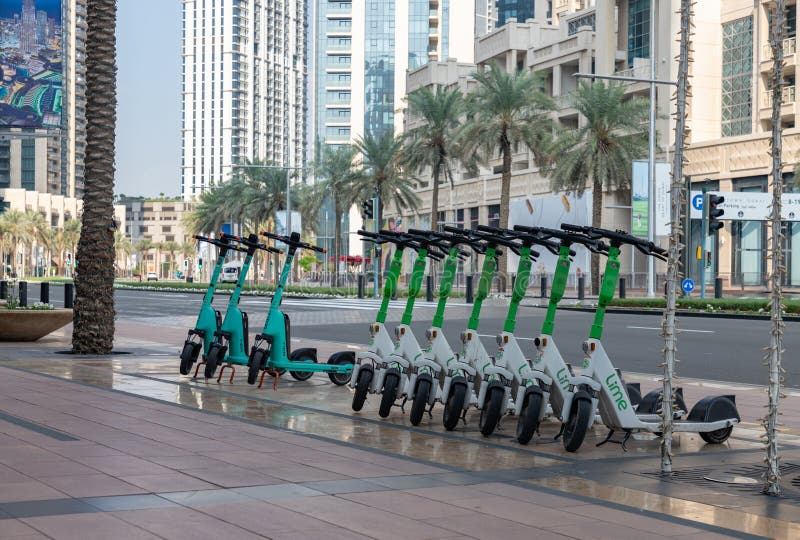 Tier and Lime Electric Scooters Editorial Photo - Image of palm, tier ...