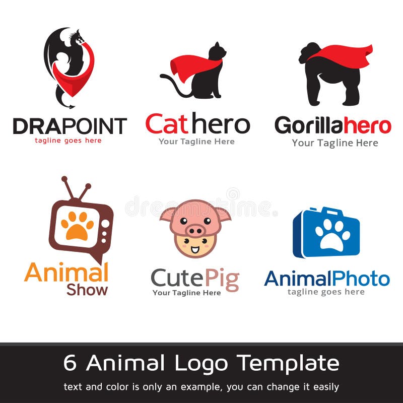 Tier-Logo Template Design Vector Vektor Abbildung - Illustration von ...