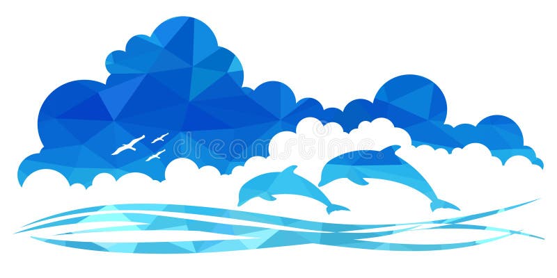 Tier Von Wild Lebenden Tieren (Delphine) Vektor Abbildung ...