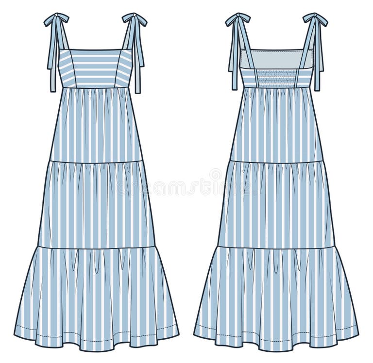 Technical Drawing Dresses Stock Illustrations 574 Technical Drawing