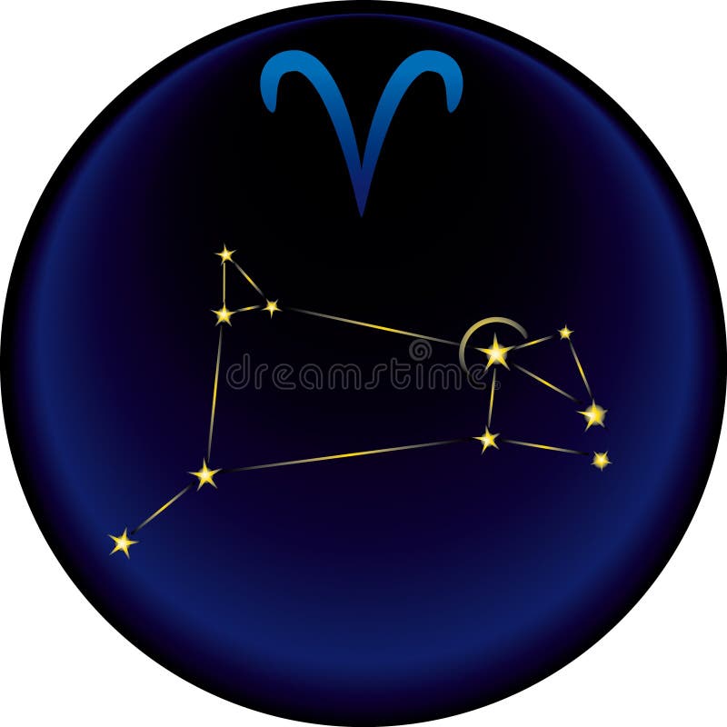 Tierkreis-Widder-Zeichen vektor abbildung. Illustration von form - 5965531