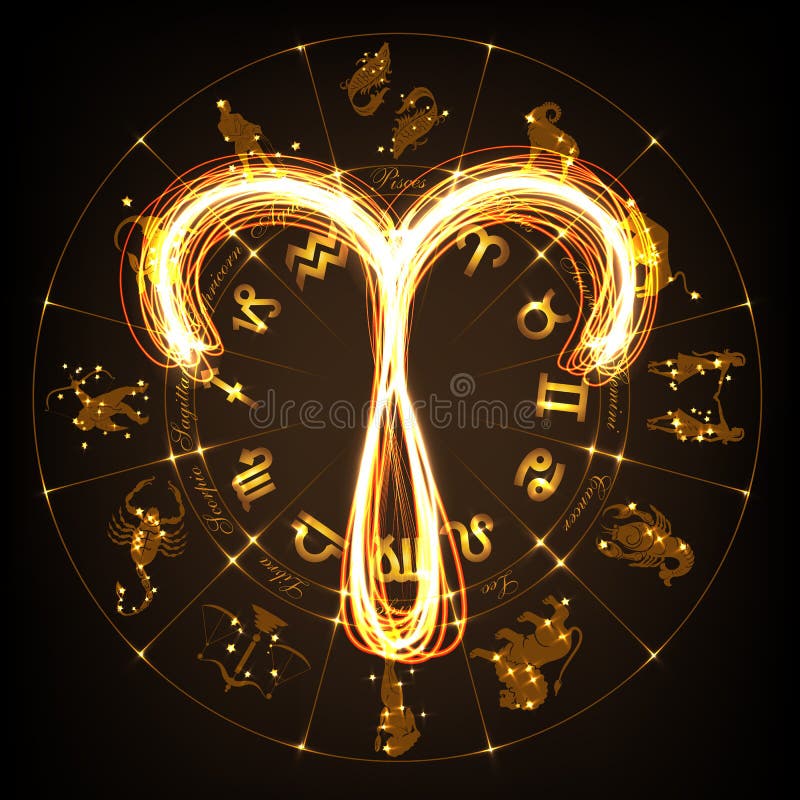 Tierkreiszeichen Widder vektor abbildung. Illustration von hitze - 79725093