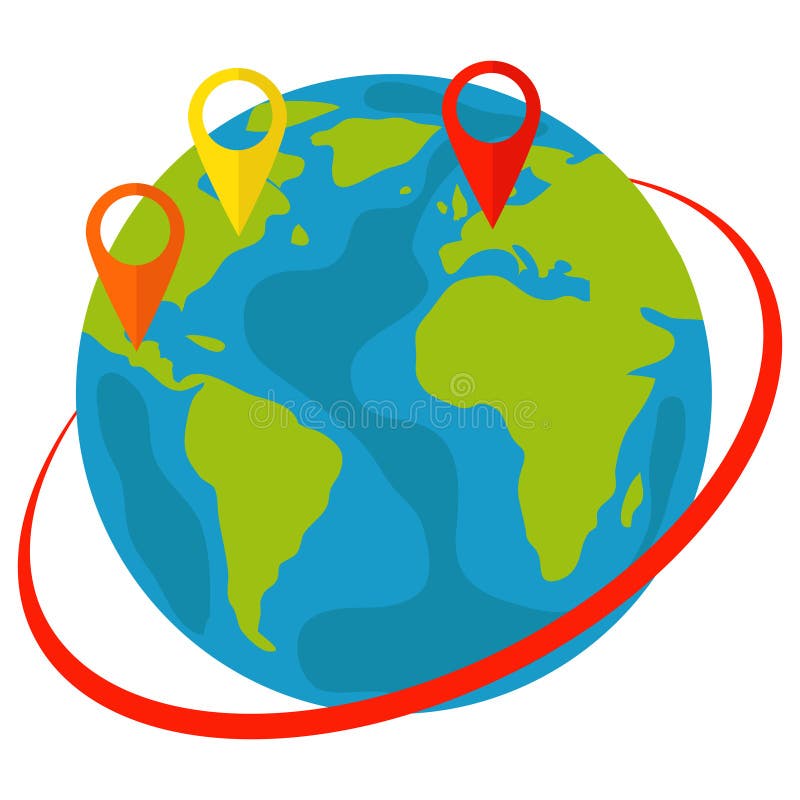 Tierra Del Planeta E Icono De Los Pernos Del Mapa Ubicaciones De ... Tierra Del Planeta E Icono De Los Pernos Del Mapa Ubicaciones De ...