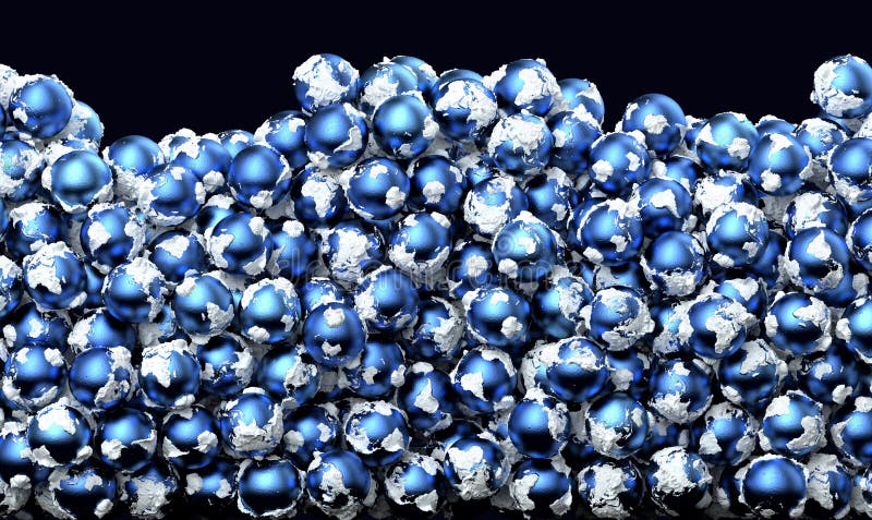 Tierra Del Planeta En Color Azul Stock de ilustración - Ilustración de ...