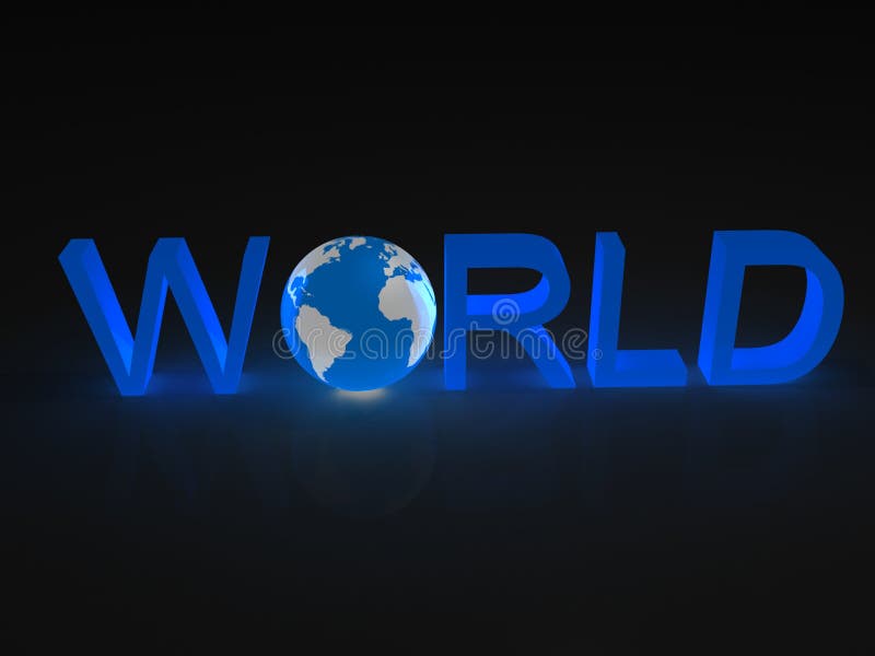 Tierra En Mundo De La Palabra Stock de ilustración - Ilustración de ...