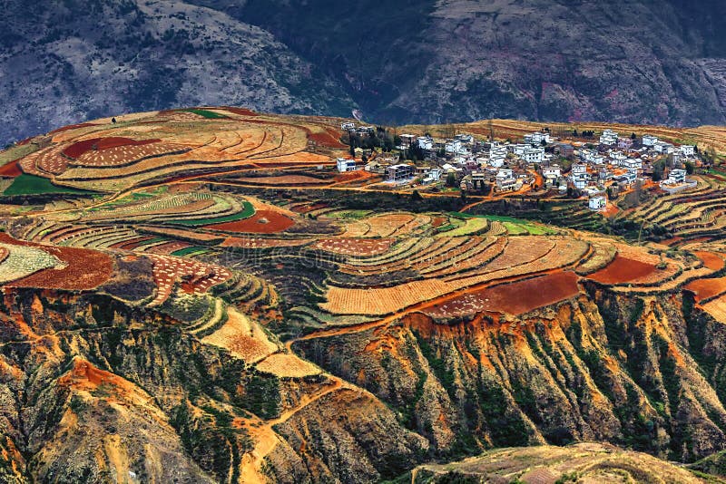 Tierra Roja De Dongchuan En Yunnan Foto de archivo - Imagen de rojo ...