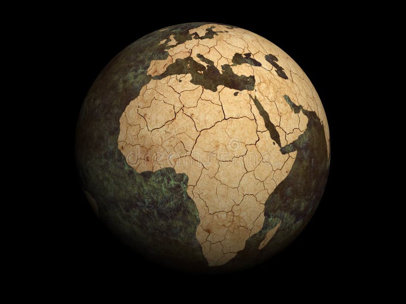 Planeta Agrietado De La Tierra Foto de archivo - Ilustración de seco ...