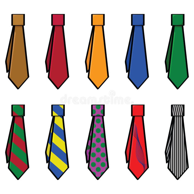 Cartoon Neck Ties Stock Illustrations – 245 Cartoon Neck Ties Stock ...