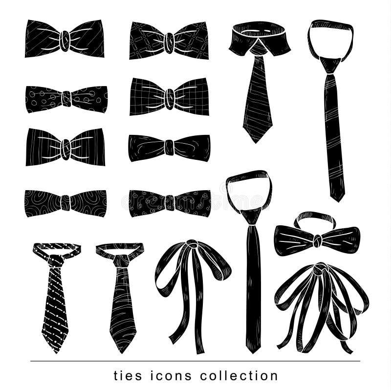 Ties and Bow Ties, Vector Illustration. Stock Vector - Illustration of ...