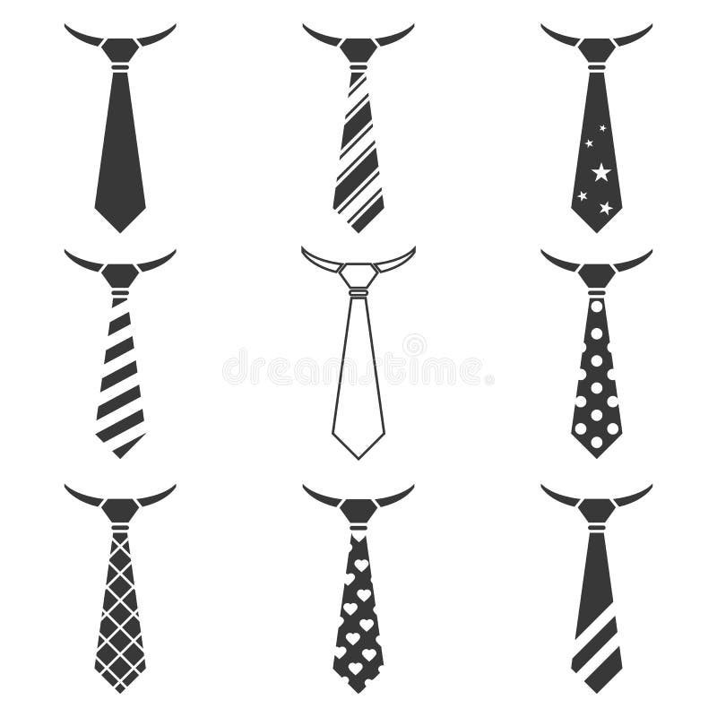 Ties Icons Set, Cartoon Style Stock Vector - Illustration of smartphone ...