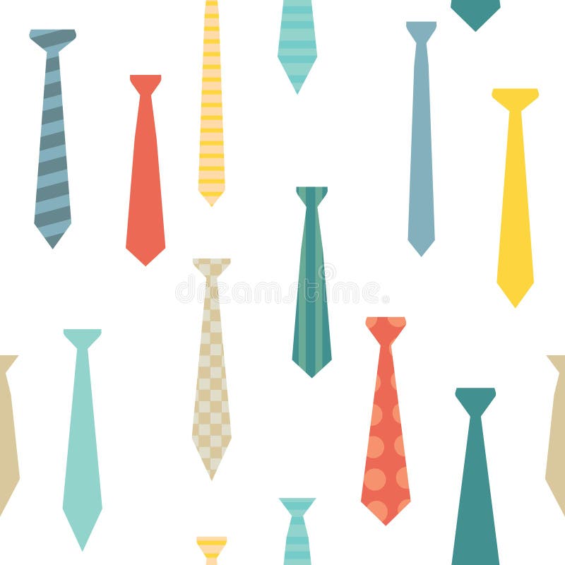 Ties Seamless Pattern on Transparent Background Stock Illustration ...