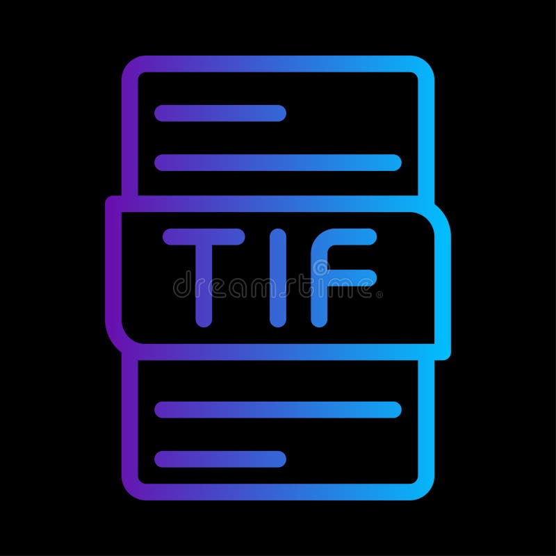 Tif Document Gradient Icon. Can Be Used for Website, Ui and Mobile App ...