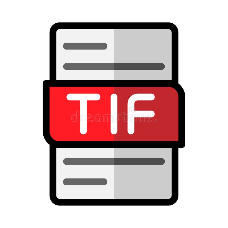 Tif File Type Flat Icons. Document Files Format Graphic Design Outline ...