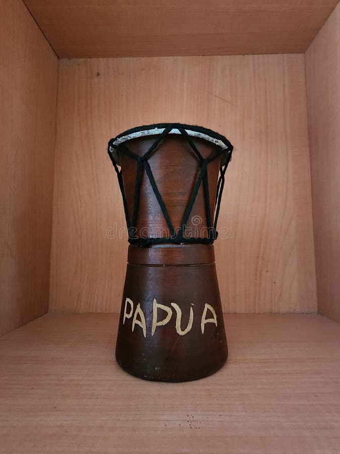 Tifa is a Musical Instrument from Papua in Indonesia Stock Image ...