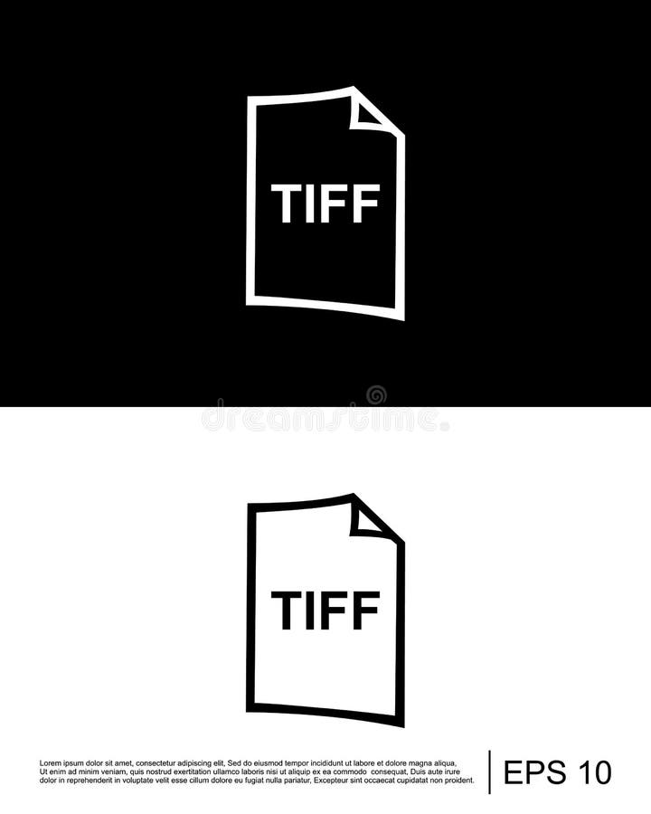 Tiff File Format Icon Template Stock Illustration - Illustration of ...