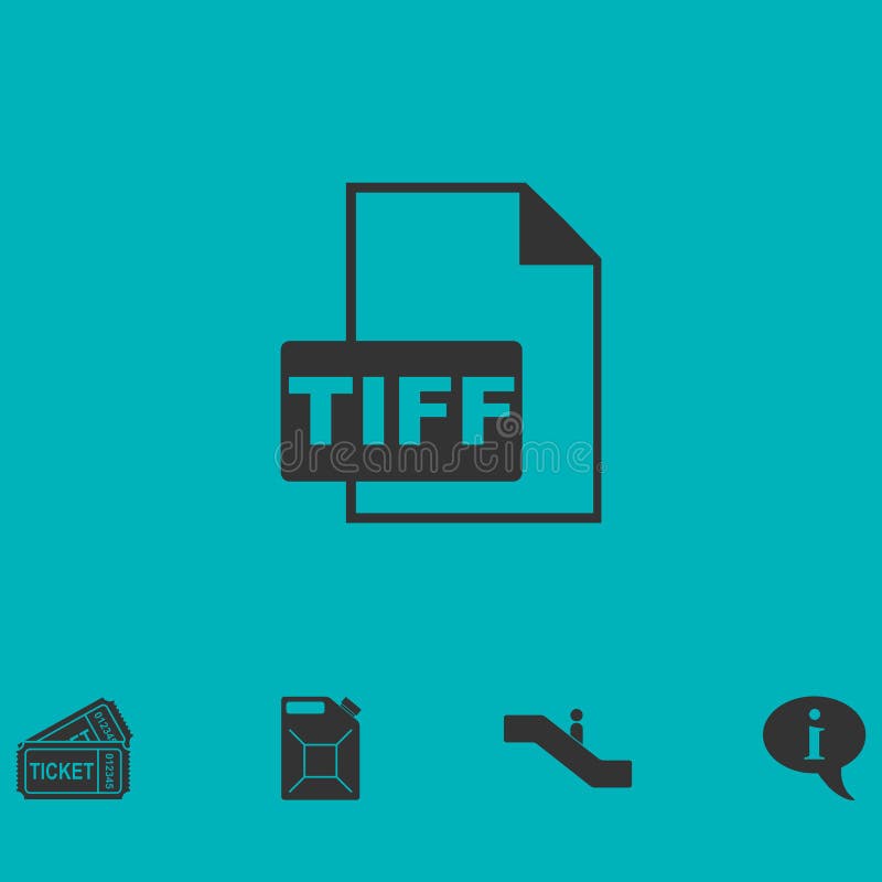 TIFF file icon flat stock vector. Illustration of symbol - 137864851