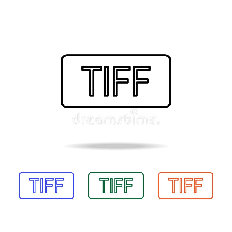 TIFF Format Icon. Elements of Simple Web Icon in Multi Color. Premium ...