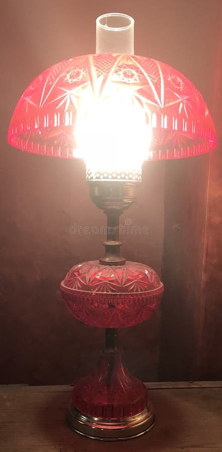 Vintage red lamp stock photo. Image of lamp, tiffany - 112601556
