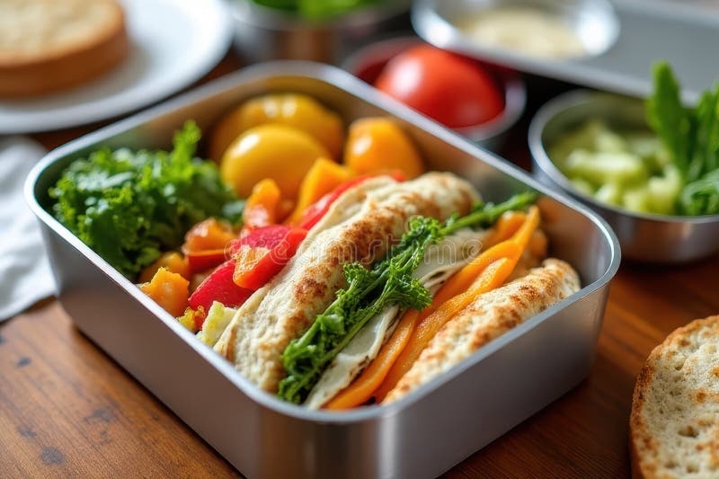 Tiffin Box Lunch Meal Container Stock Illustration - Illustration of ...