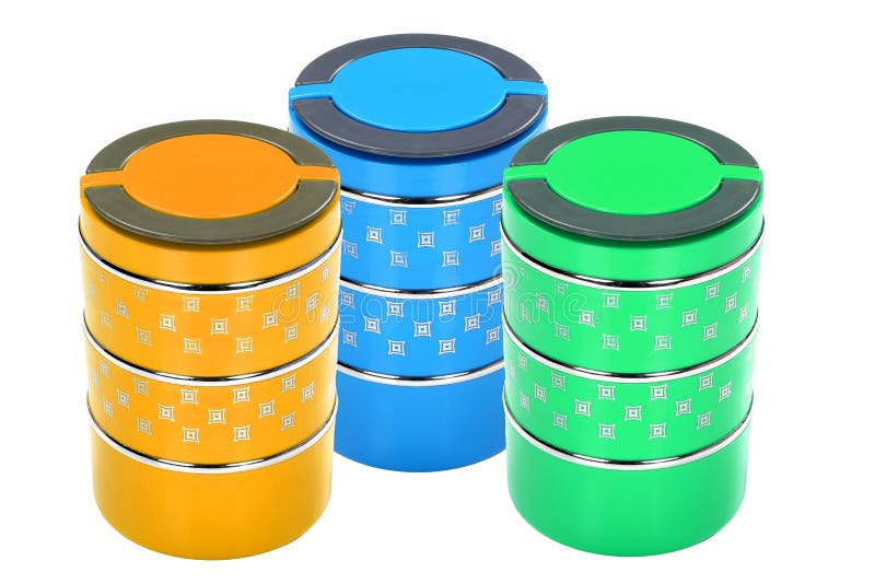 Tiffin Box Its Use for Lunch and Snakes Etc... Stock Photo - Image of ...