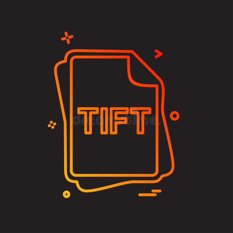 TIFT File Type Icon Design Vector Stock Vector - Illustration of ...