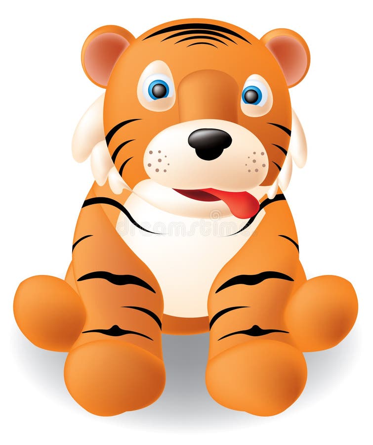 Tiger stock vector. Illustration of orange, tiger, shadow - 18736938