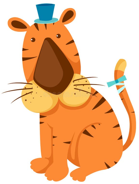 Tiger Sitting Color Illustration Design Stock Illustrations – 488 Tiger ...