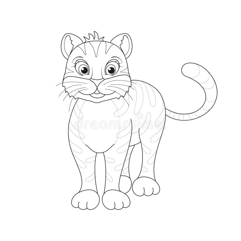 Laughing Tiger Outline Stock Illustrations – 14 Laughing Tiger Outline ...