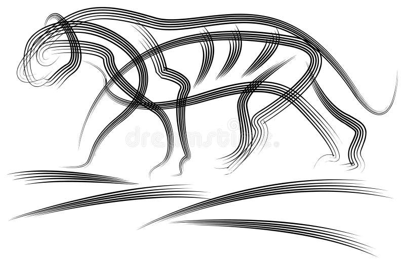 Tiger abstract stock vector. Illustration of park, asia - 89674433