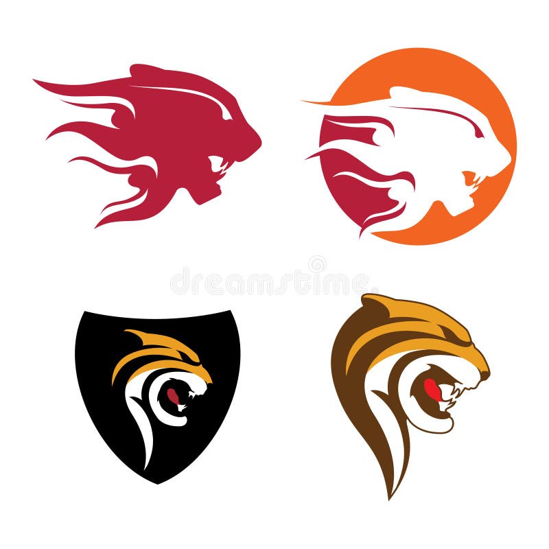Tiger Abstract Logo Symbol Isolated Vector Template Stock Vector ...