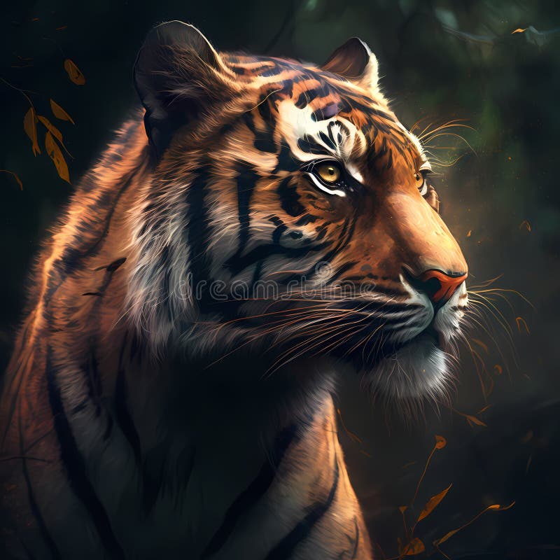 Tiger Activity. Generative AI Stock Illustration - Illustration of ...