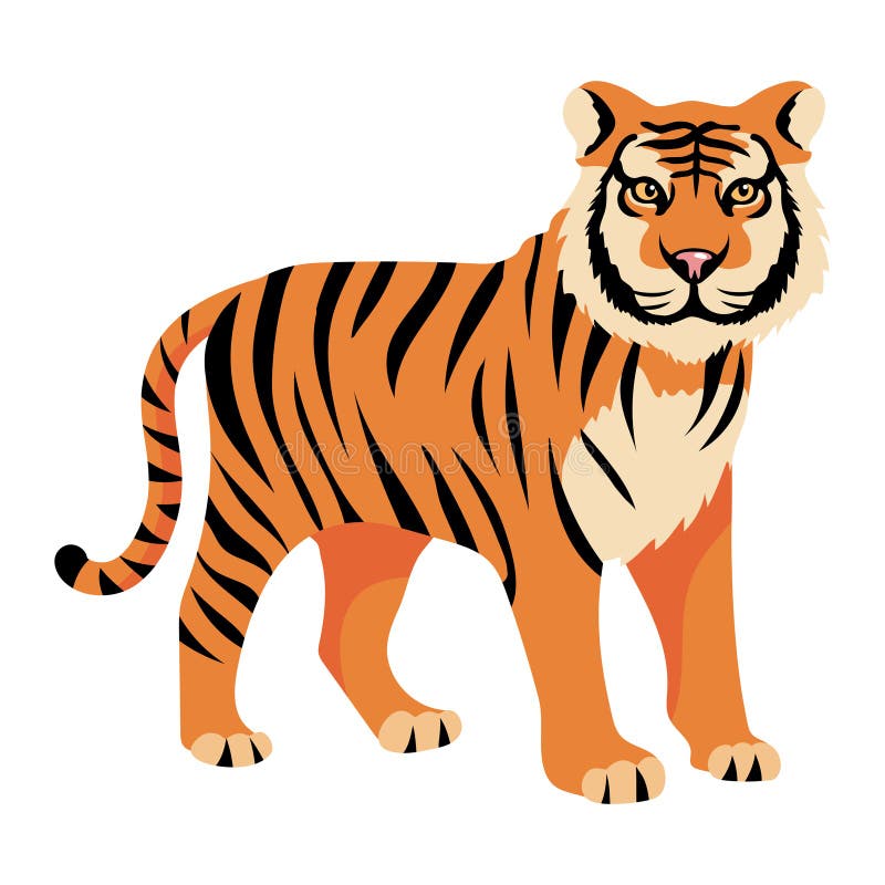 Tiger animal isolated stock vector. Illustration of isolation - 317477673