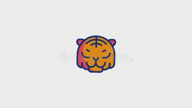 Tiger Animated Icon stock footage. Video of footage - 414092830