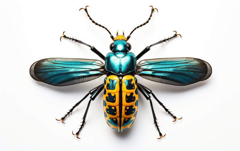 Tiger Beetle Insect Isolated on a Transparent Background. Stock ...