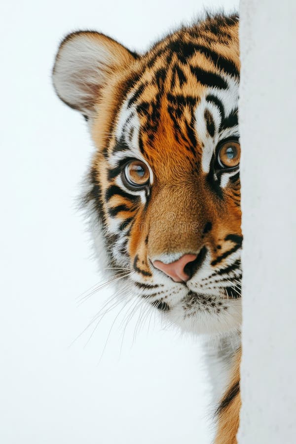 Tiger Behind Wall stock image. Image of forest, zoology - 380134033