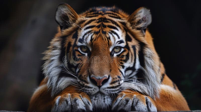 A Tiger with a Big Smile and Looking at the Camera, AI Stock Photo ...