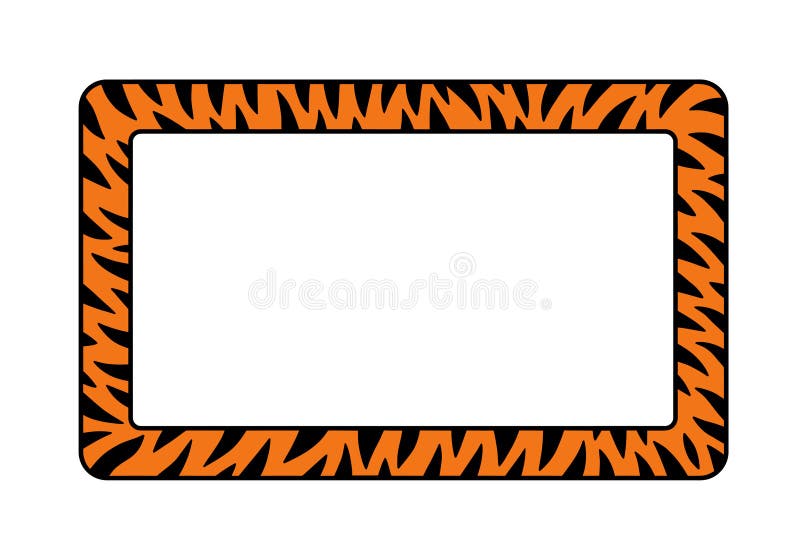 Tiger border clipart stock vector. Illustration of black - 364619679