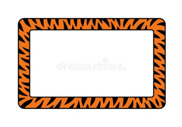 Tiger border clipart stock vector. Illustration of black - 364619679