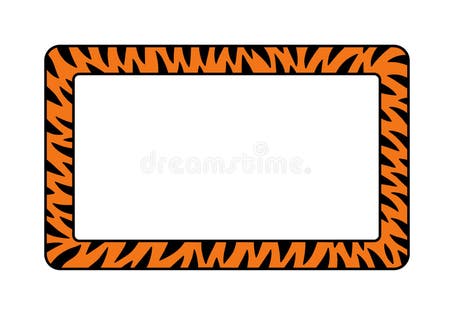 Tiger border clipart stock vector. Illustration of black - 364619679