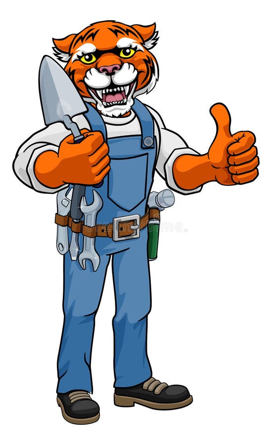 Construction Tiger Stock Illustrations – 267 Construction Tiger Stock ...