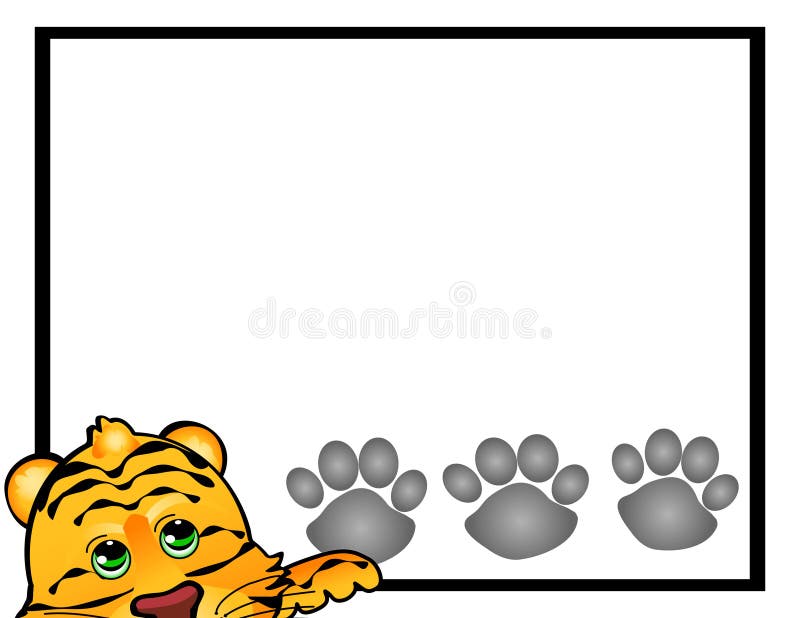 Tiger Cat Frame stock illustration. Illustration of page - 10951290