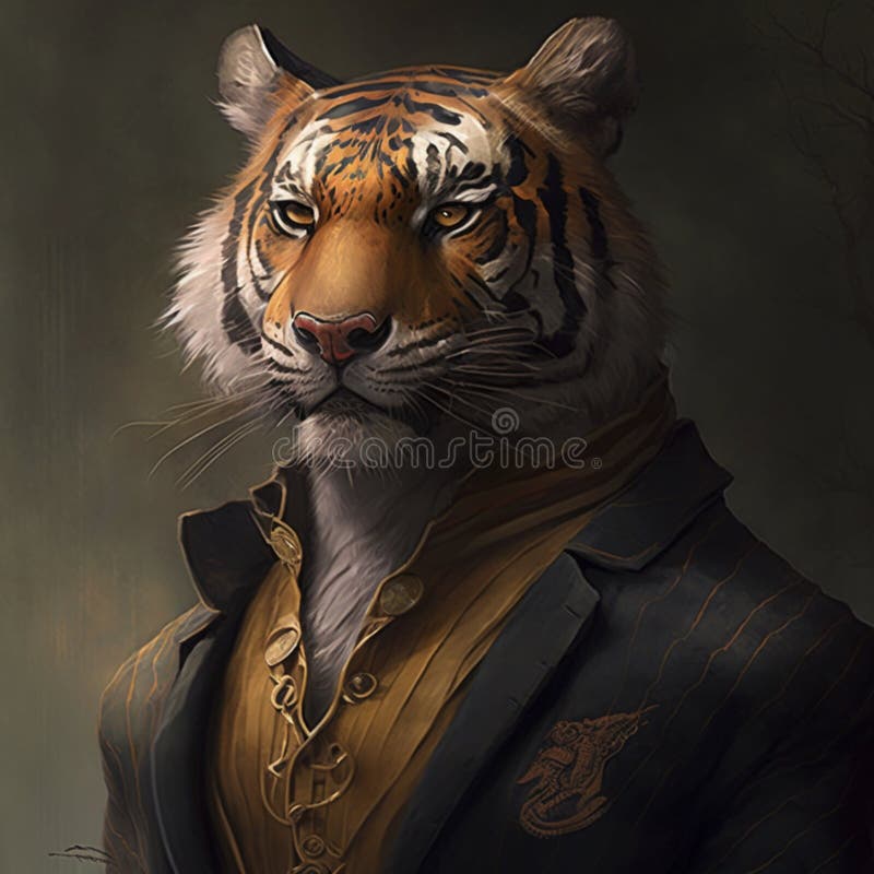 Tiger character stock illustration. Illustration of face - 273145186