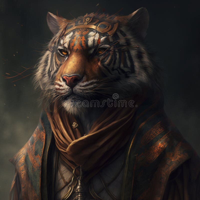 Tiger character stock image. Image of character, generative - 273145245